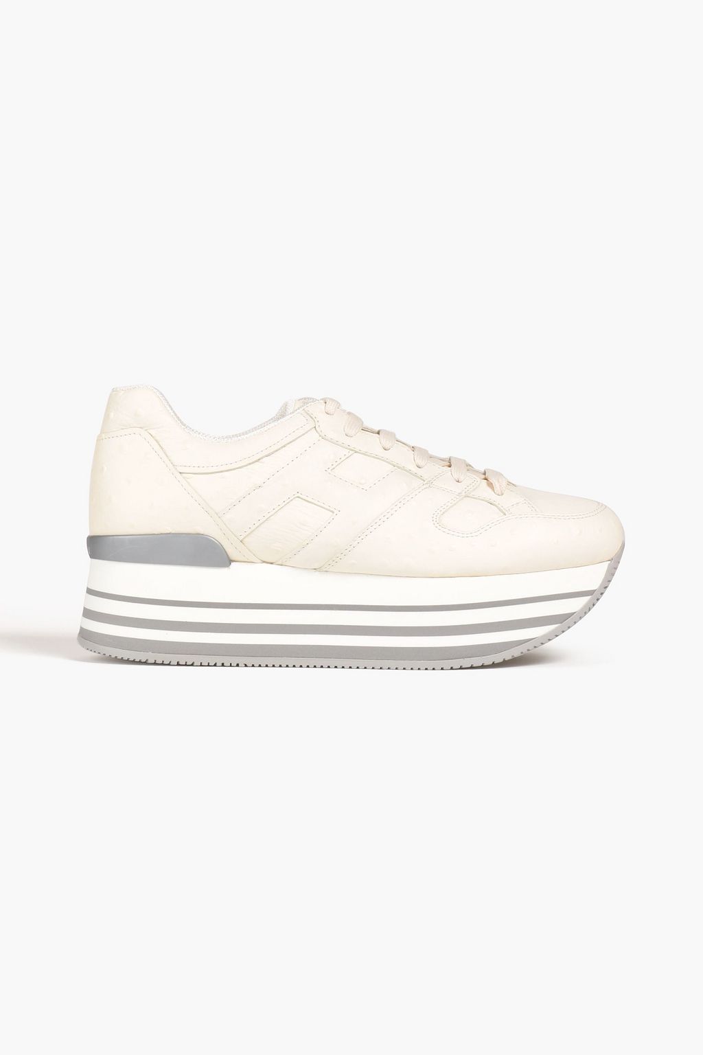 HOGAN Hogan ostrich effect-leather platform sneakers | THE OUTNET