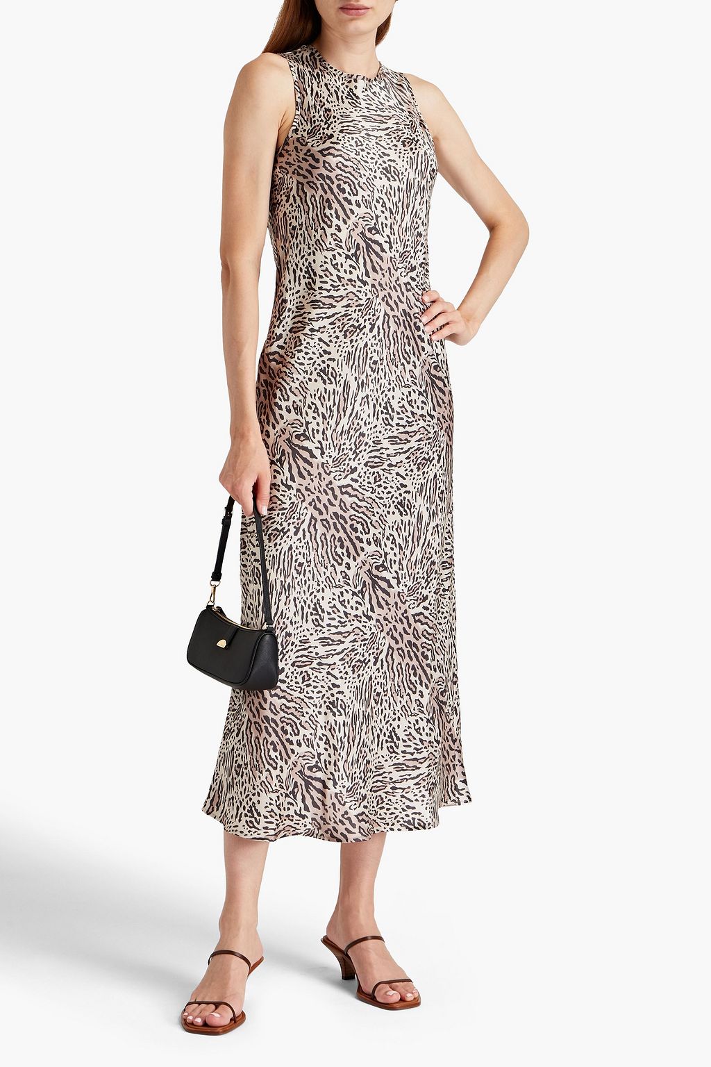 ATM ANTHONY THOMAS MELILLO Leopard-print silk-charmeuse midi dress ...
