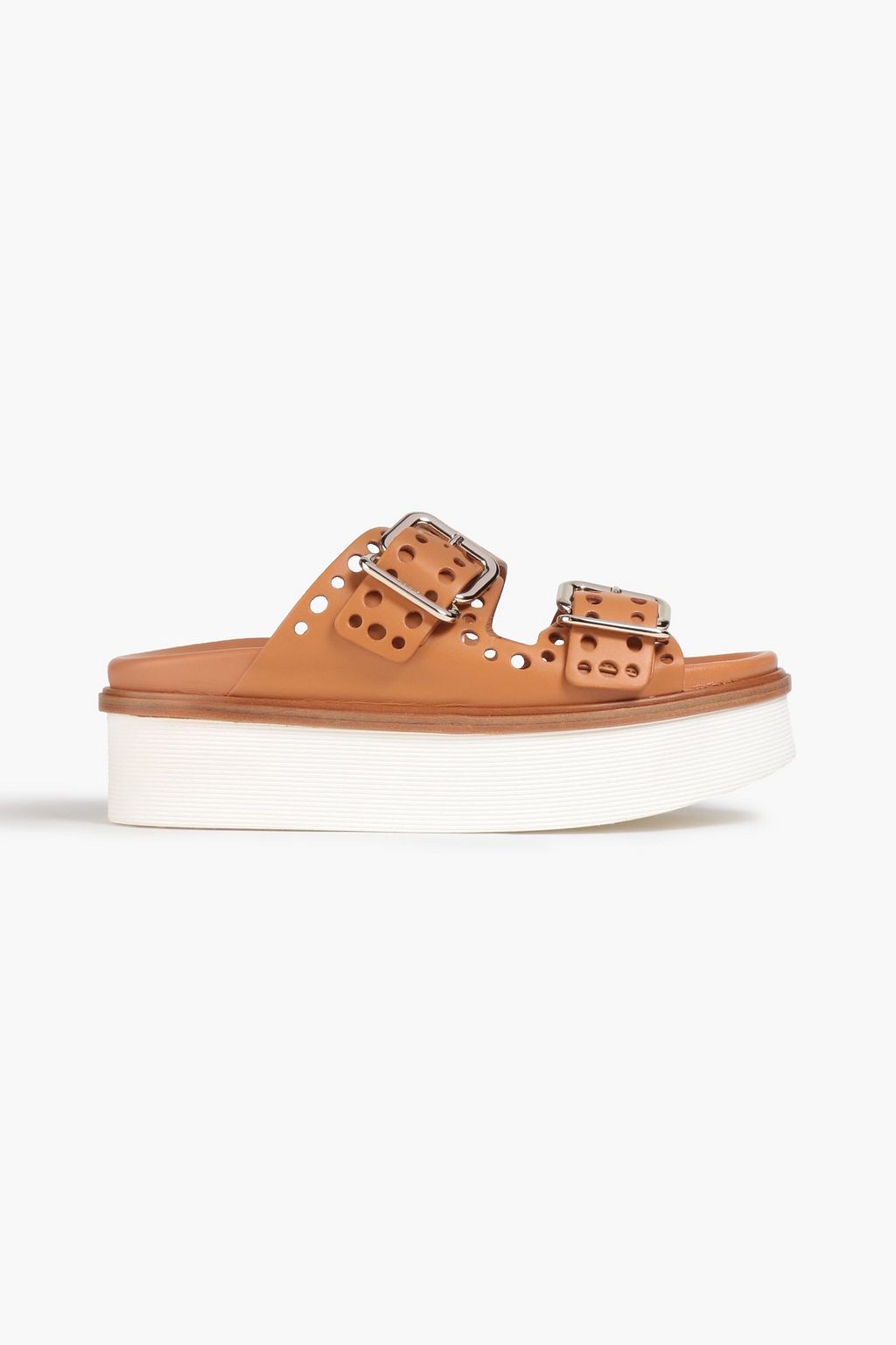 TOD'S Perforated leather platform slides | THE OUTNET