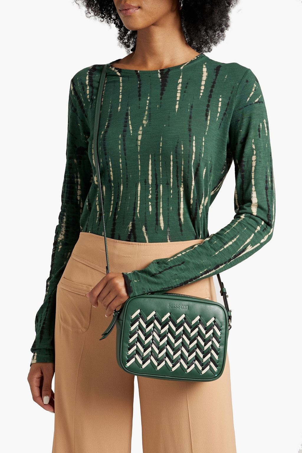 MISSONI Woven leather shoulder bag | THE OUTNET