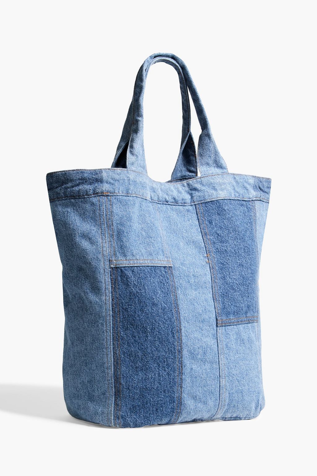 GANNI Printed denim tote | THE OUTNET