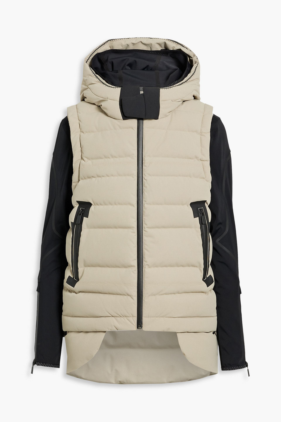 Templa Convertible Quilted Shell Hooded Down Jacket In Beige | ModeSens