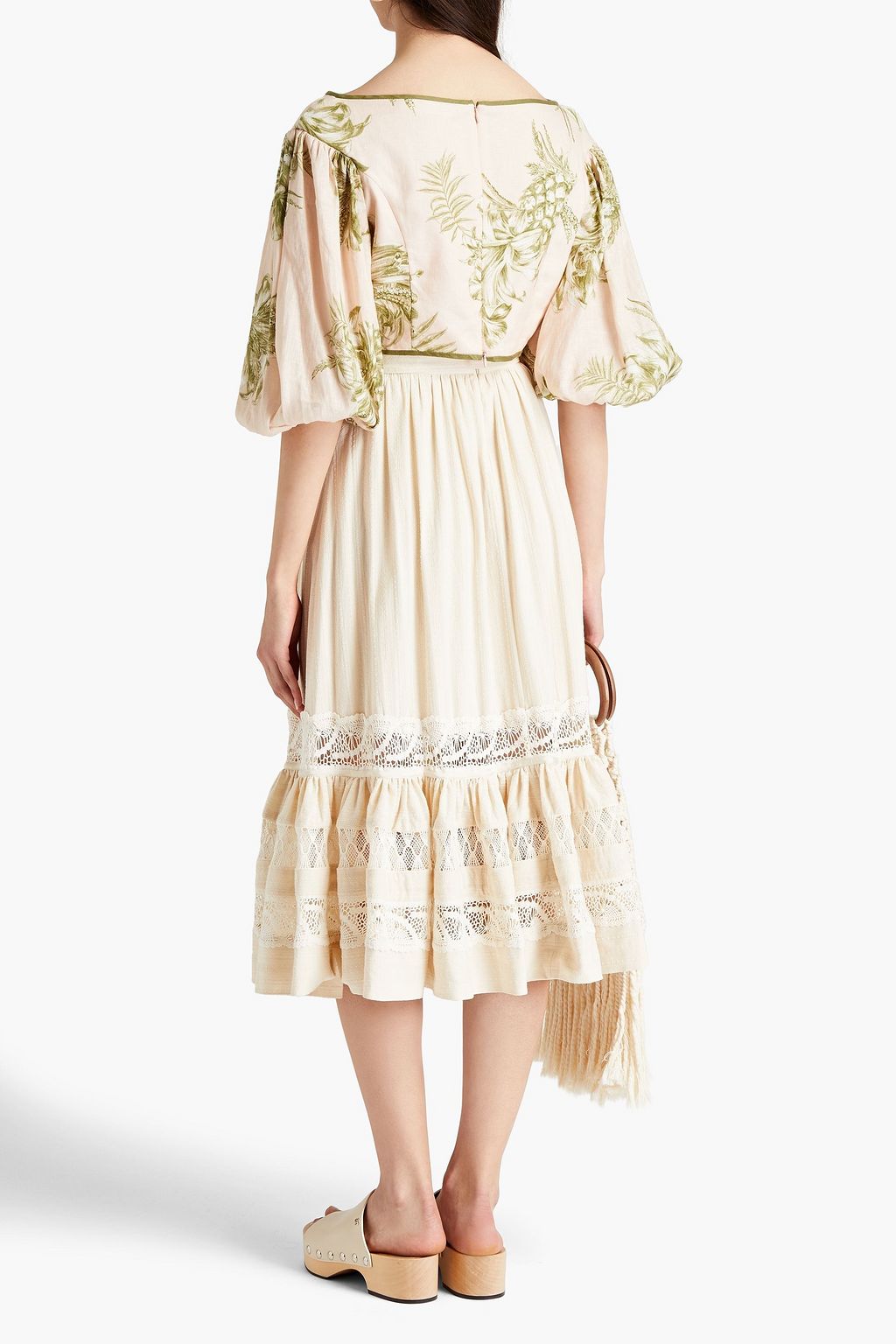 ZIMMERMANN Cropped printed linen top | THE OUTNET