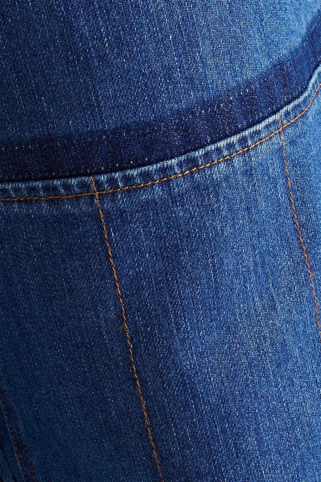 VALENTINO GARAVANI Belted two-tone mid-rise straight-leg jeans | THE OUTNET