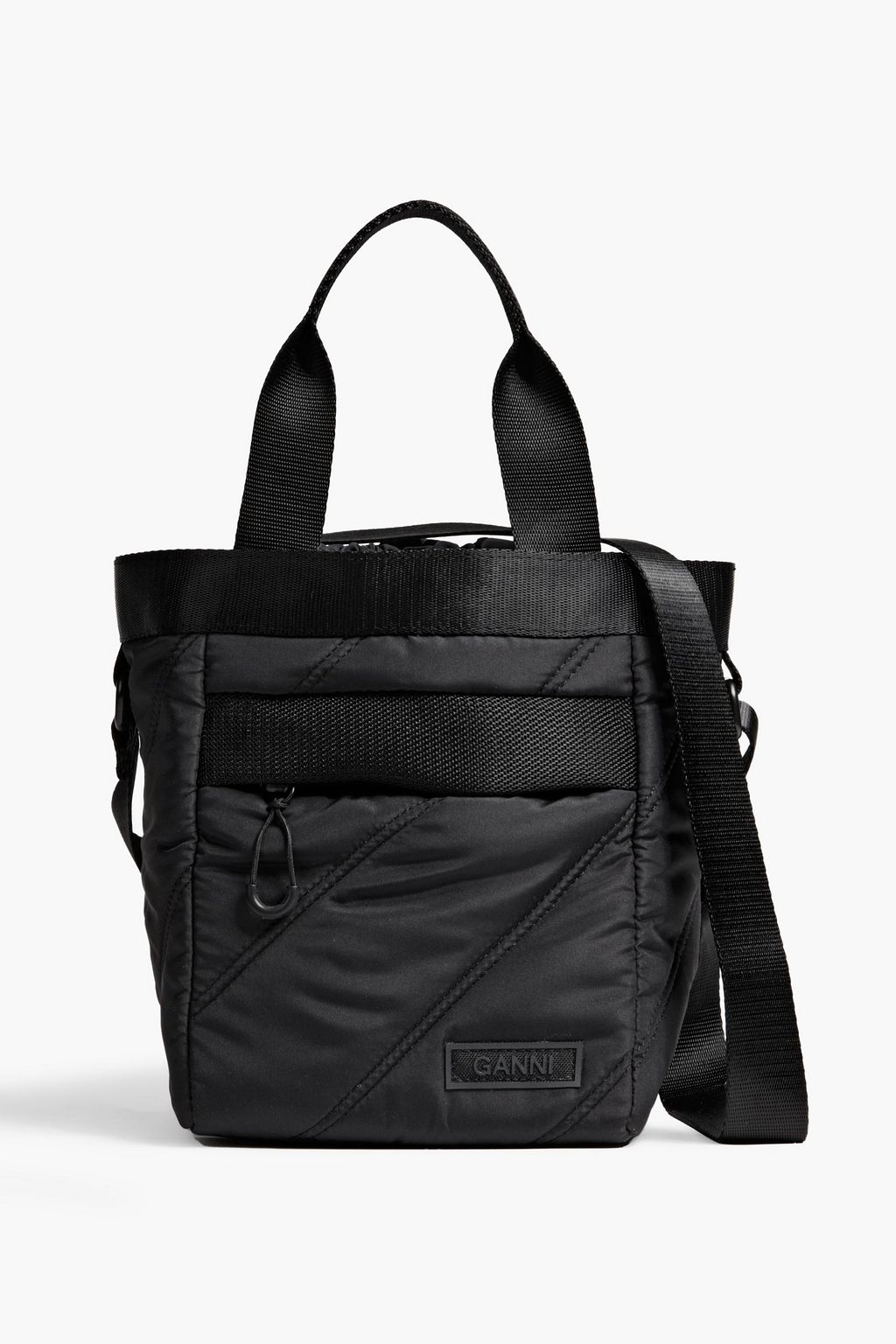 GANNI Quilted shell tote | THE OUTNET