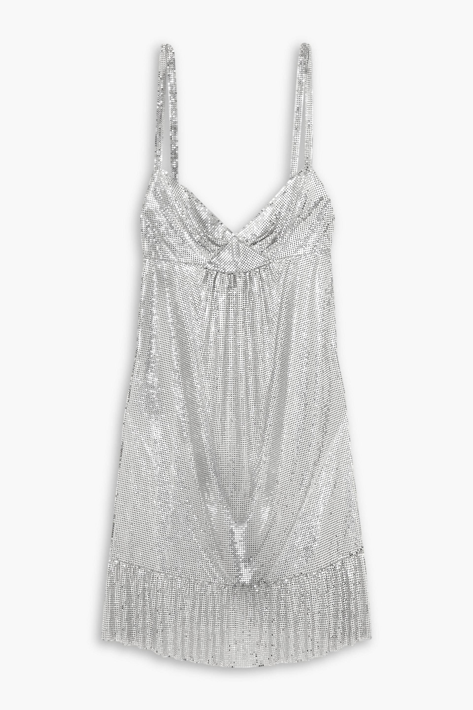 Rabanne Chainmail Mini Dress In Silver | ModeSens