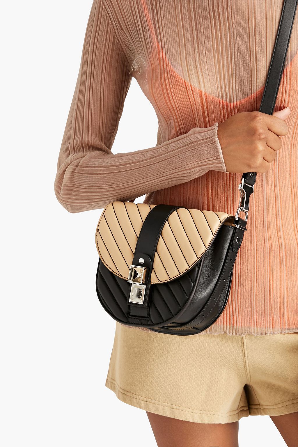 PROENZA SCHOULER Two-tone quilted leather shoulder bag | THE OUTNET