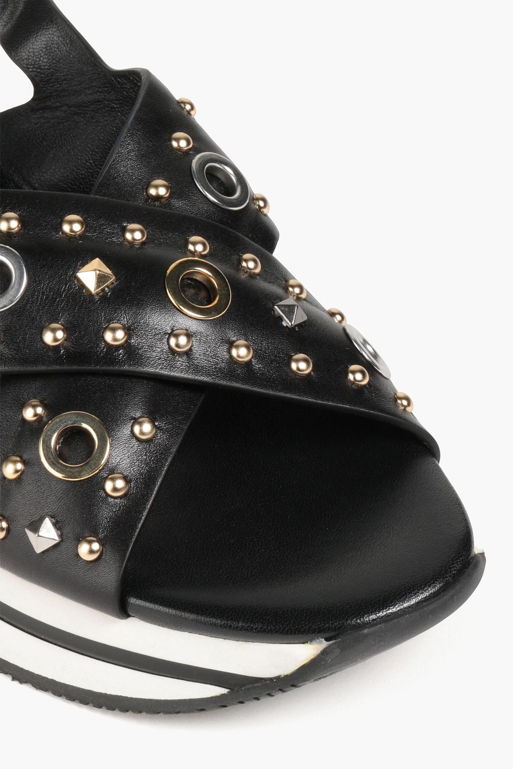 HOGAN Embellished leather sandals | THE OUTNET