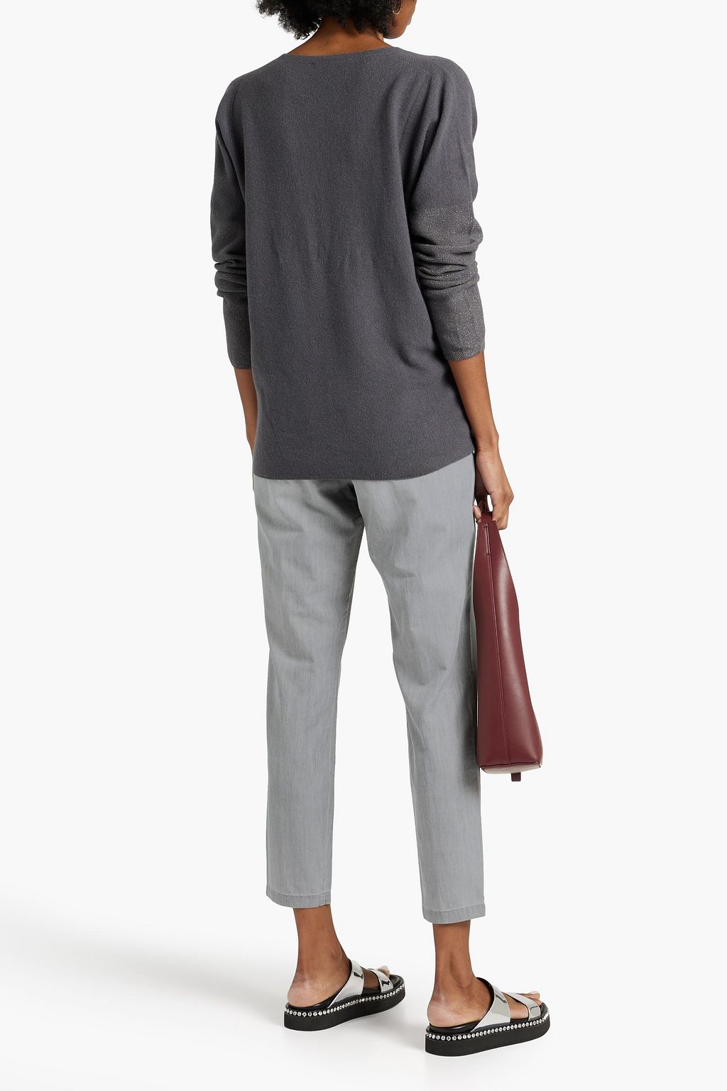 FABIANA FILIPPI Pleated cotton and cashmere-blend tapered pants | THE ...