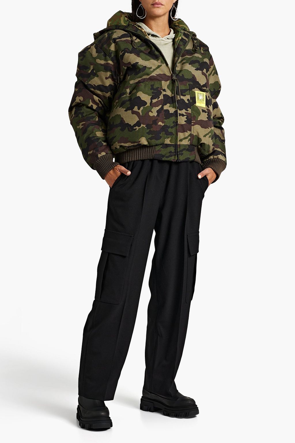 BRUMAL Camouflage shell hooded down jacket | THE OUTNET
