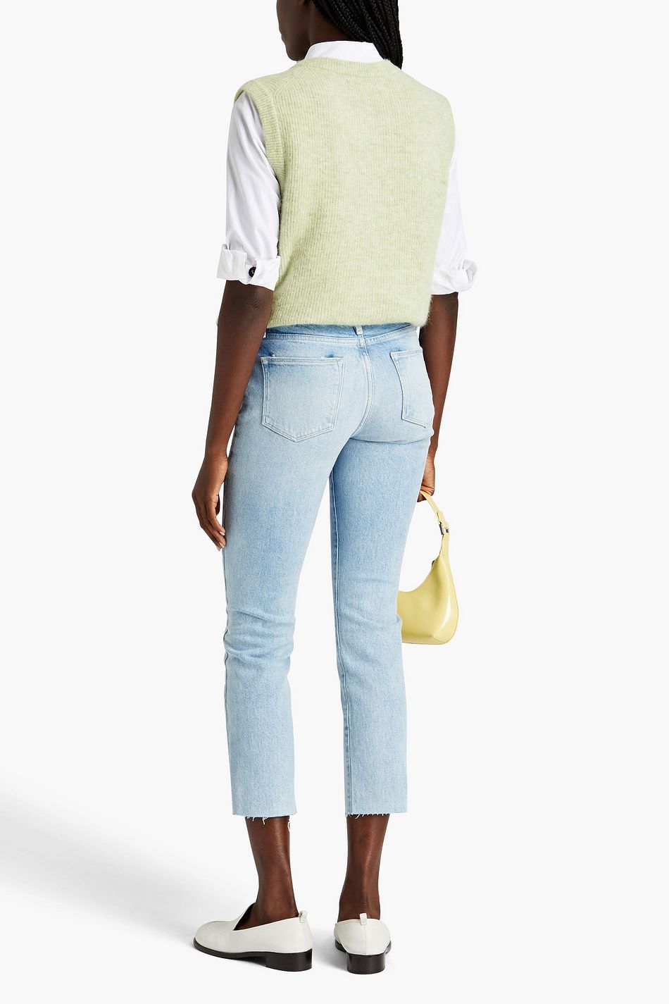 FRAME Le High Straight cropped high-rise straight-leg jeans | THE OUTNET