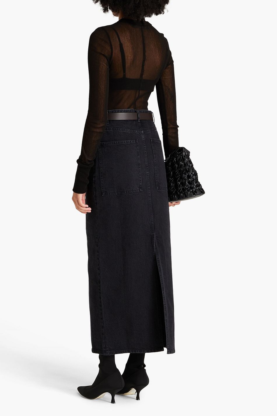 TIBI Denim midi skirt | THE OUTNET