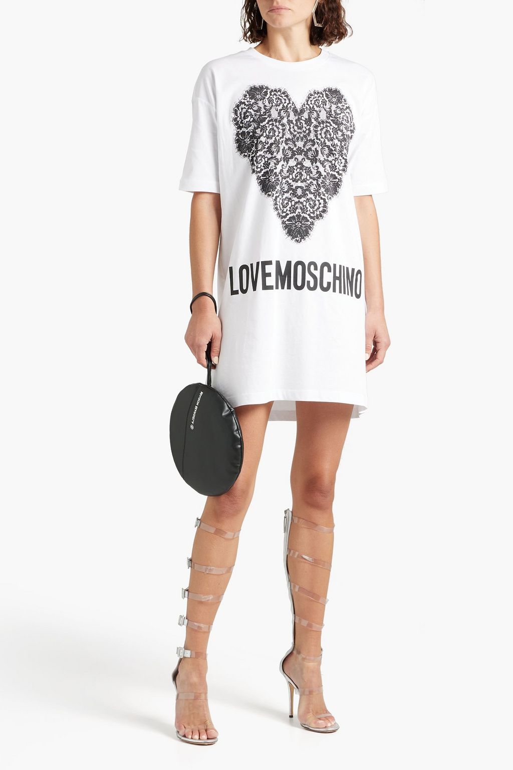 LOVE MOSCHINO Printed cotton-jersey mini dress | THE OUTNET