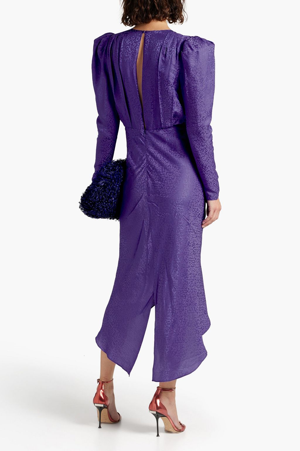 RONNY KOBO Astrid ruched satin-jacquard midi dress | Sale up to 70% off ... RONNY KOBO Astrid ruched satin-jacquard midi dress | Sale up to 70% off ...