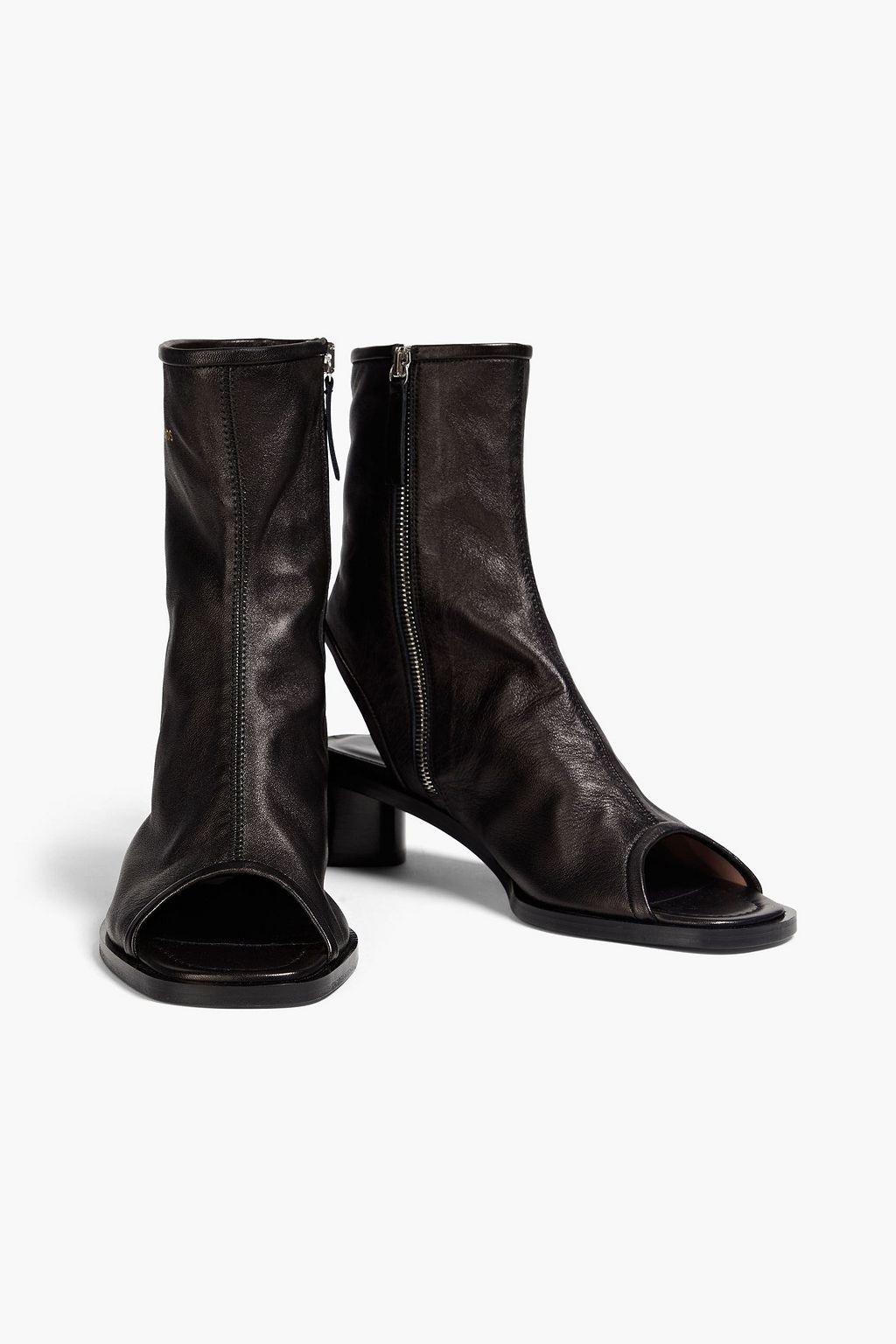 ACNE STUDIOS Cutout leather ankle boots | THE OUTNET