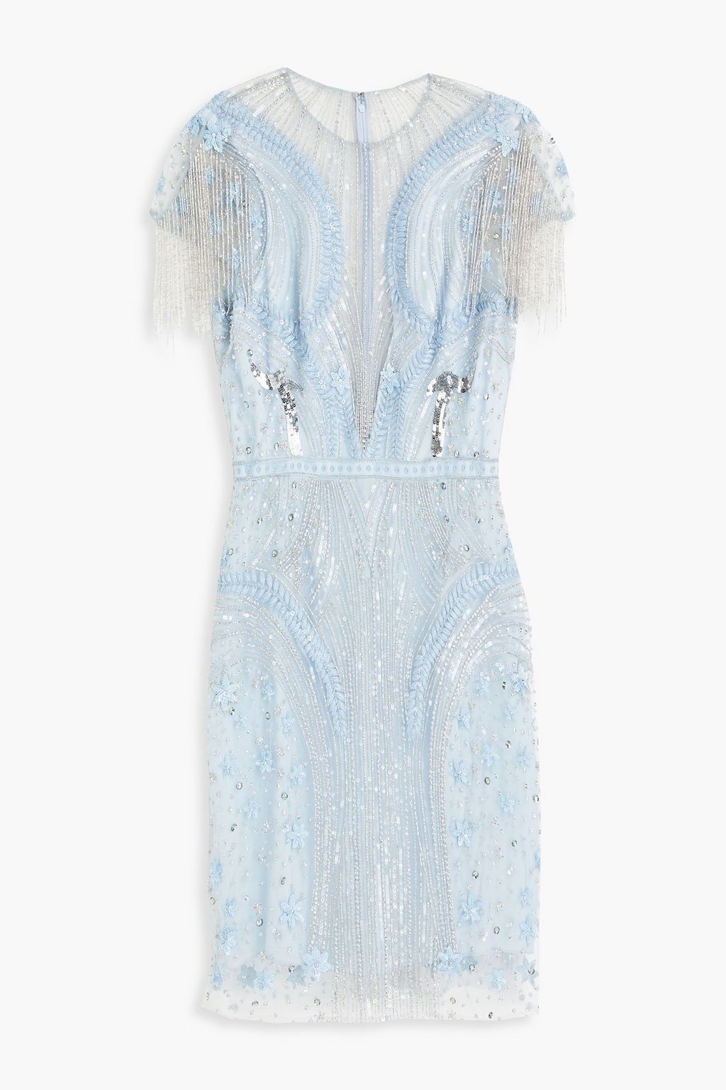 ZUHAIR MURAD Embellished silk-blend tulle mini dress | THE OUTNET