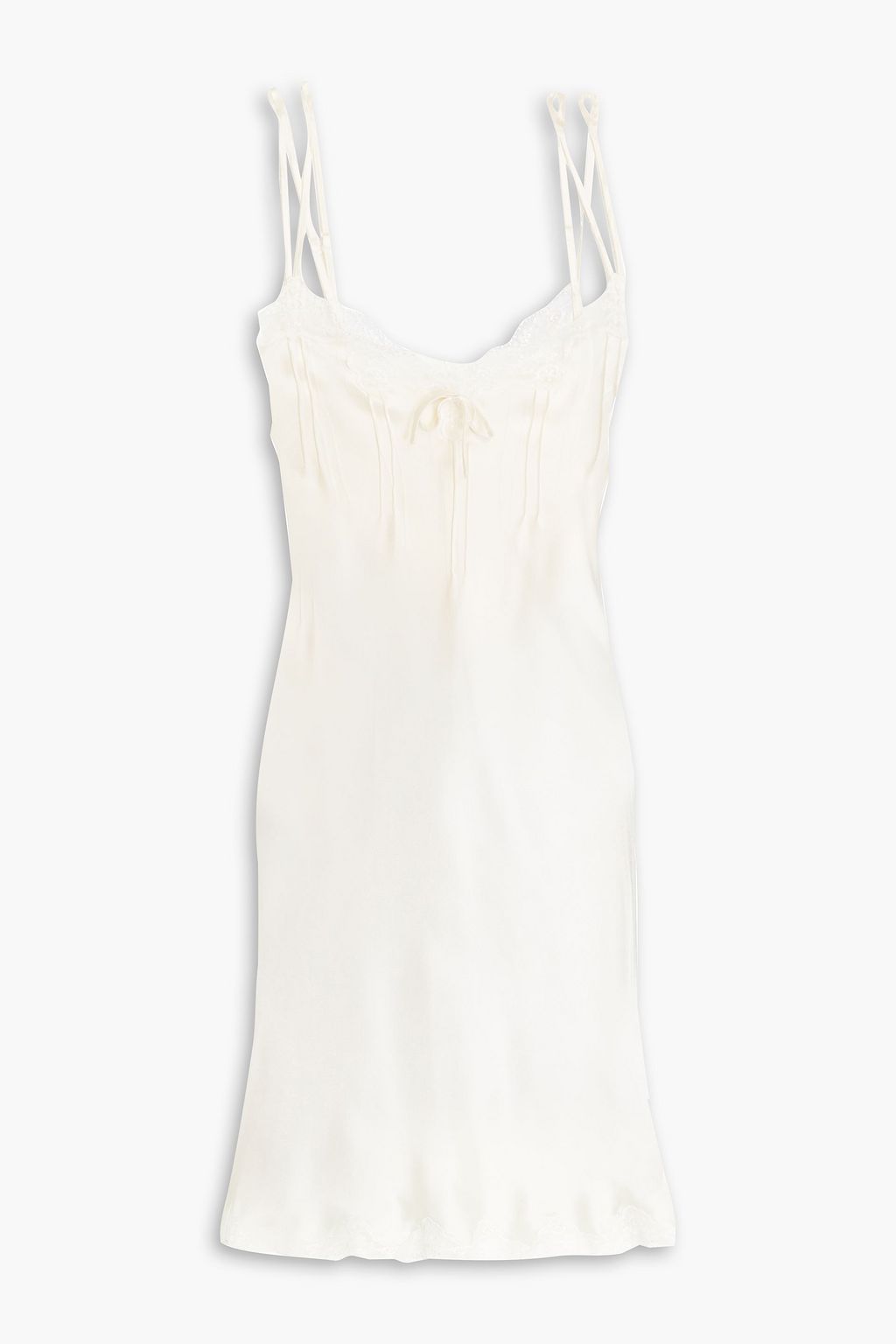 GINIA Lace-trimmed silk-charmeuse chemise | THE OUTNET