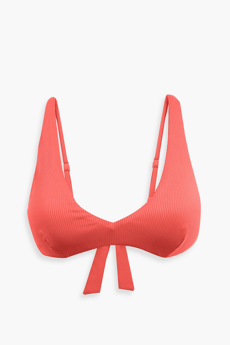 Onia Jerry Ribbed Triangle Bikini Top In Coral | ModeSens Onia Jerry Ribbed Triangle Bikini Top In Coral | ModeSens