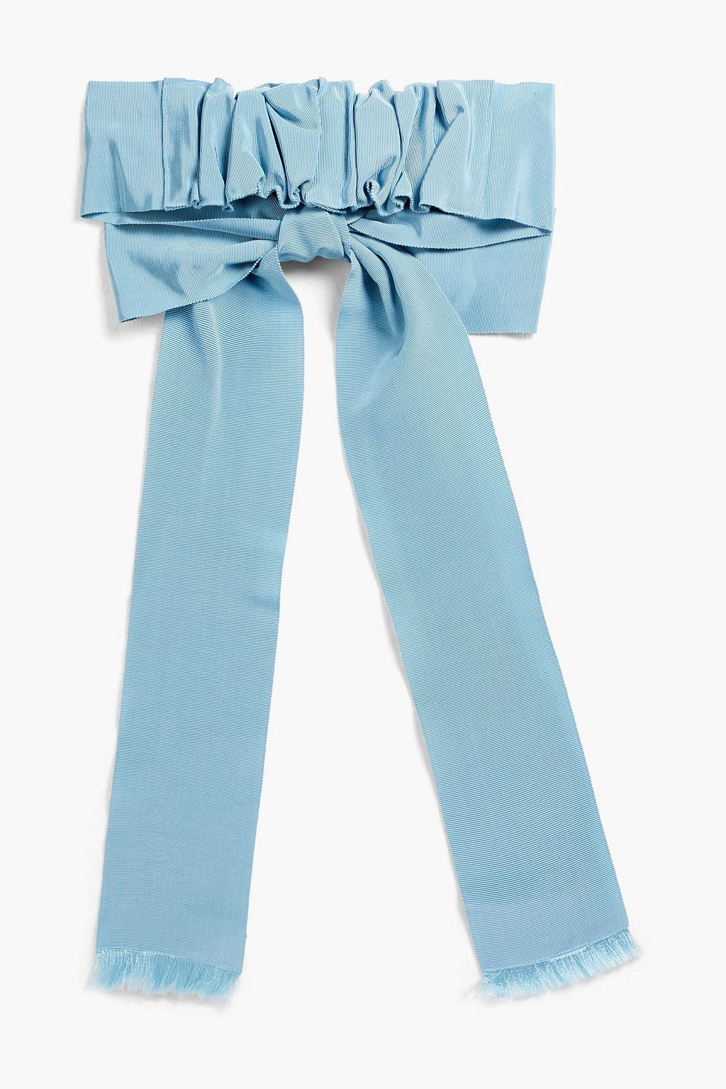 RED(V) Bow-embellished fringed cotton-blend grosgrain belt | THE OUTNET