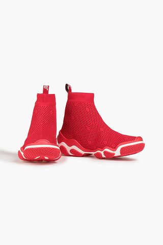 RED(V) Glam Run mesh high-top sneakers | THE OUTNET