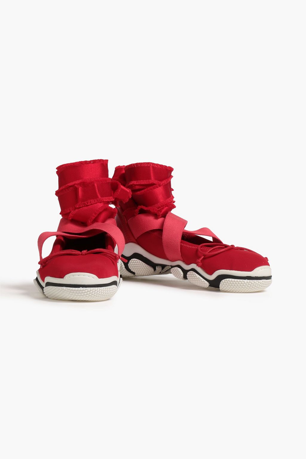 RED(V) Bow-detailed neoprene sneakers | THE OUTNET