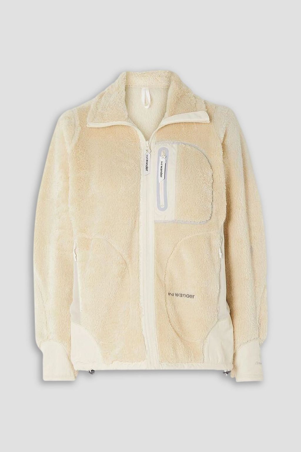 AND WANDER Shell-trimmed fleece jacket | THE OUTNET
