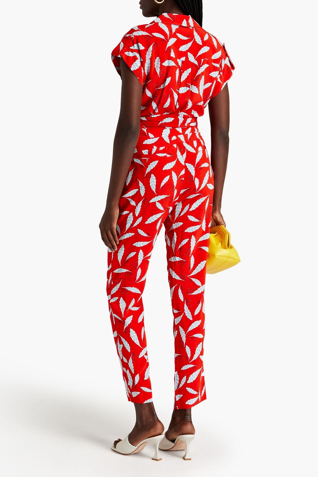 DIANE VON FURSTENBERG Benji printed crepe de chine jumpsuit | THE OUTNET