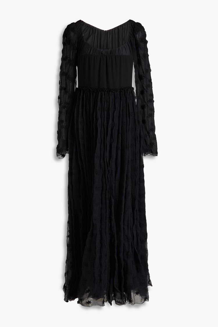 CHLOÉ Embroidered silk-chiffon maxi dress | THE OUTNET