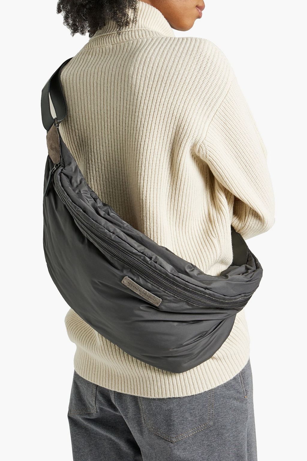 BRUNELLO CUCINELLI Bead-embellished shell belt bag | THE OUTNET