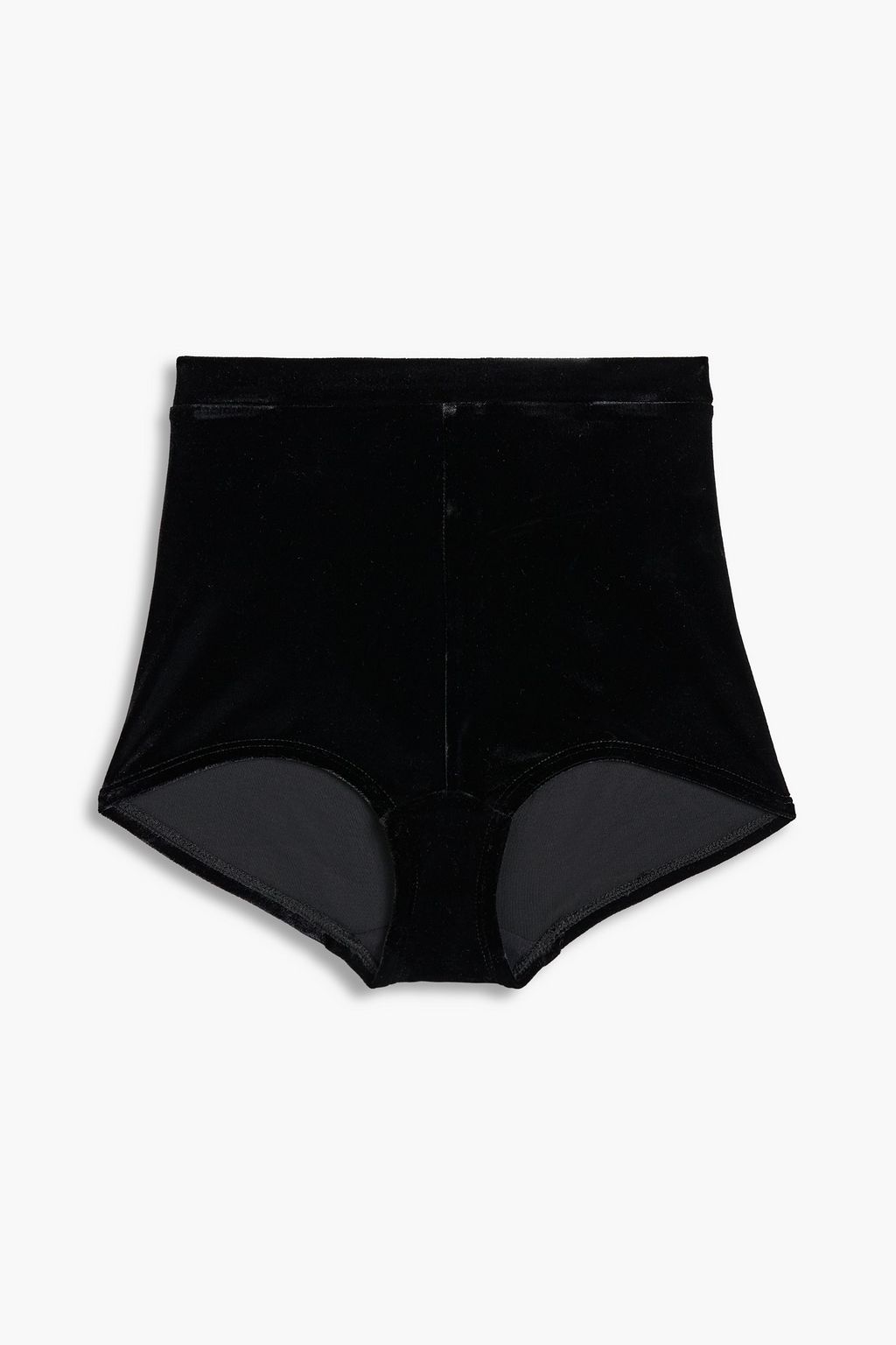 COMMANDO Stretch-velvet high-rise briefs | THE OUTNET