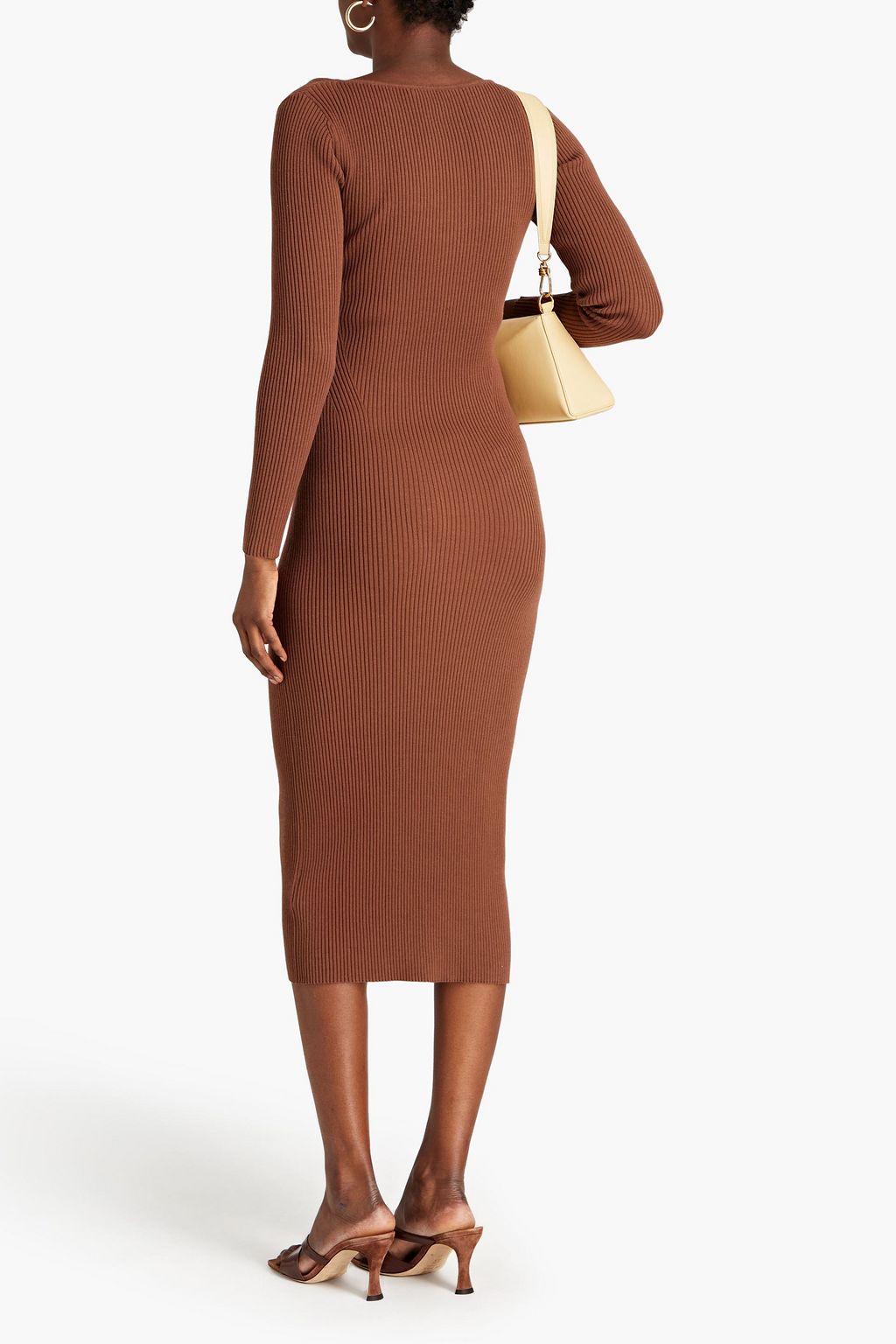 NINETY PERCENT Ribbed Tencel-blend midi dress | THE OUTNET
