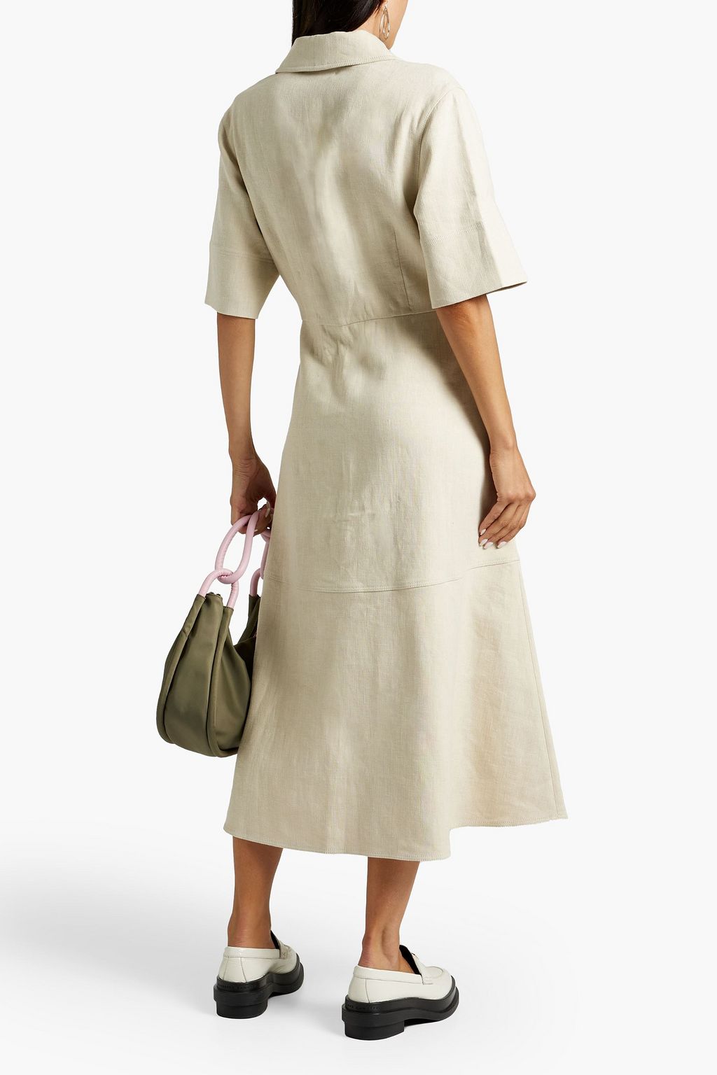CO Linen-blend midi dress | THE OUTNET