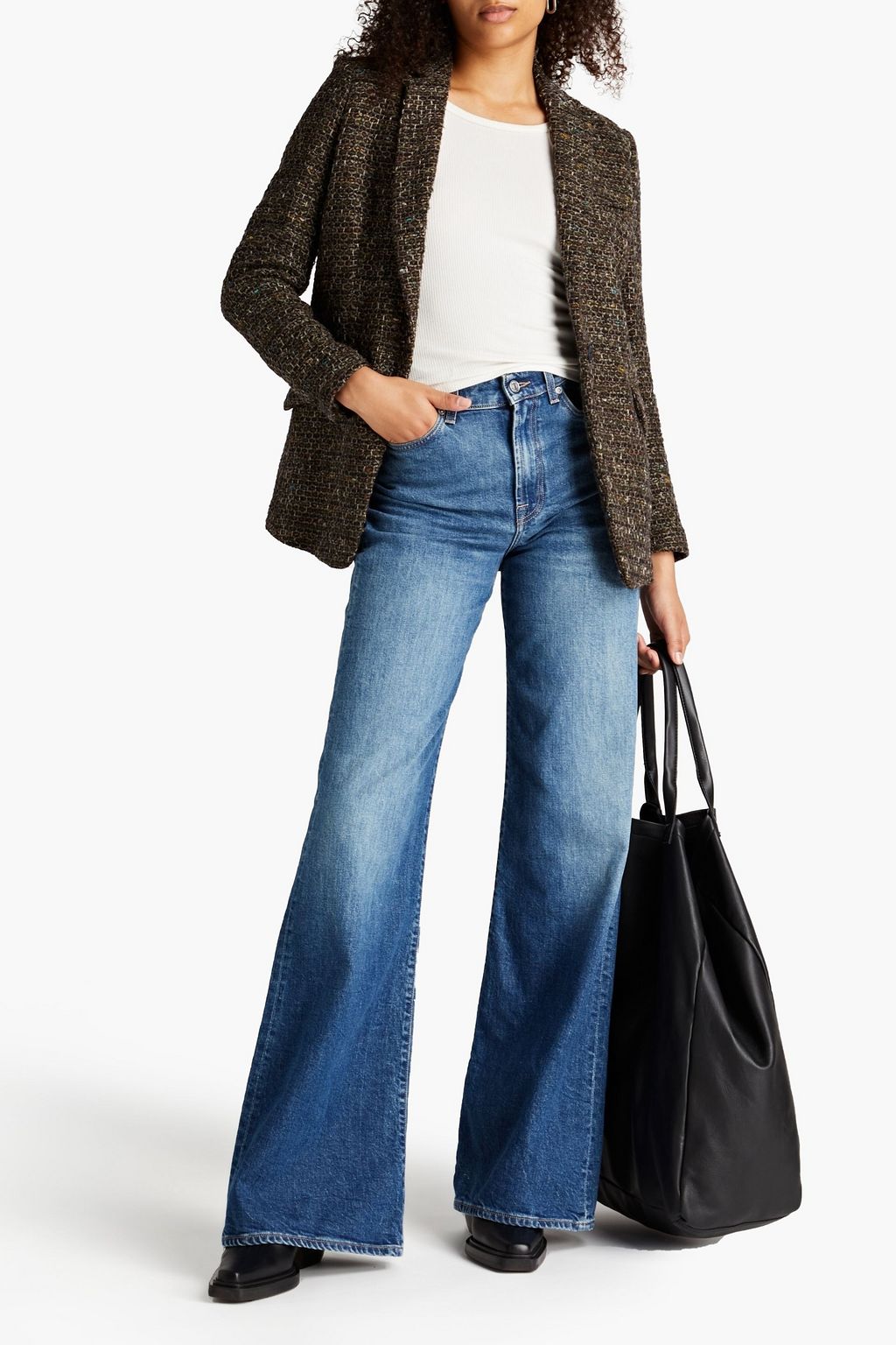 RAG & BONE Margot wool-blend bouclé-tweed blazer | Sale up to 70% off ...