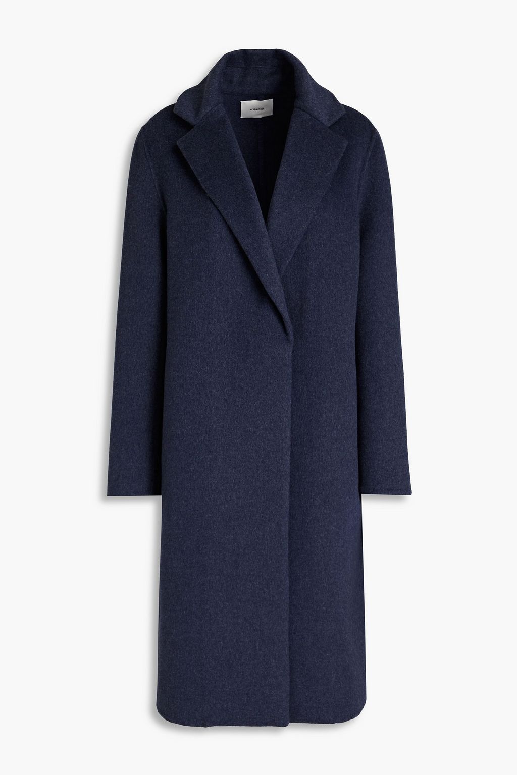 VINCE. Melierter Mantel aus gebürstetem Filz aus einer recycelten ...
