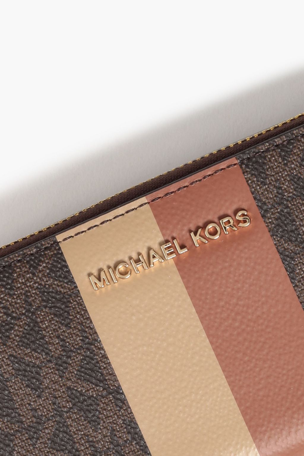 MICHAEL MICHAEL KORS Logo-print faux textured-leather wallet | THE OUTNET