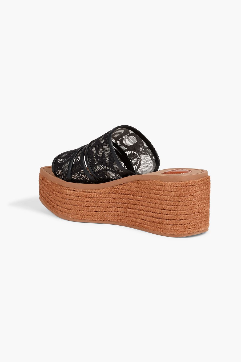 CHLOÉ Woody lace espadrille platform mules | THE OUTNET