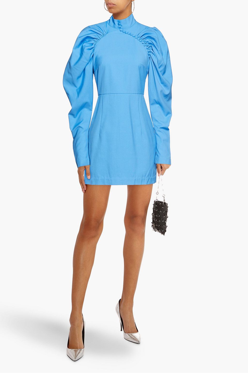 ROTATE BIRGER CHRISTENSEN Kim gathered twill mini dress | THE OUTNET