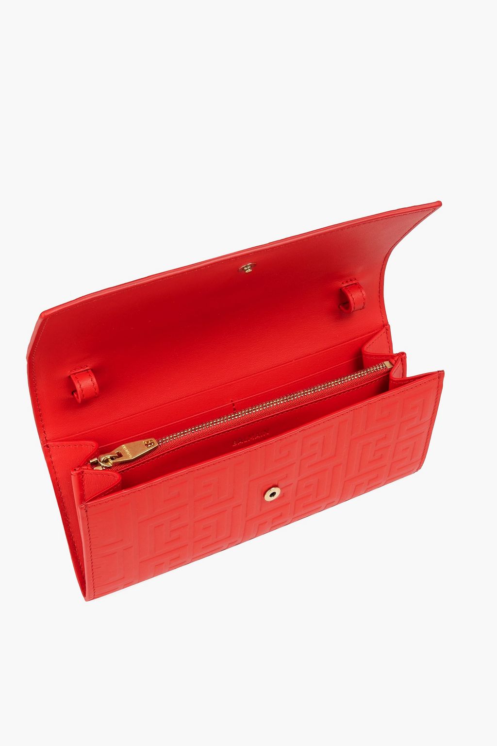 BALMAIN Embossed leather continental wallet | THE OUTNET