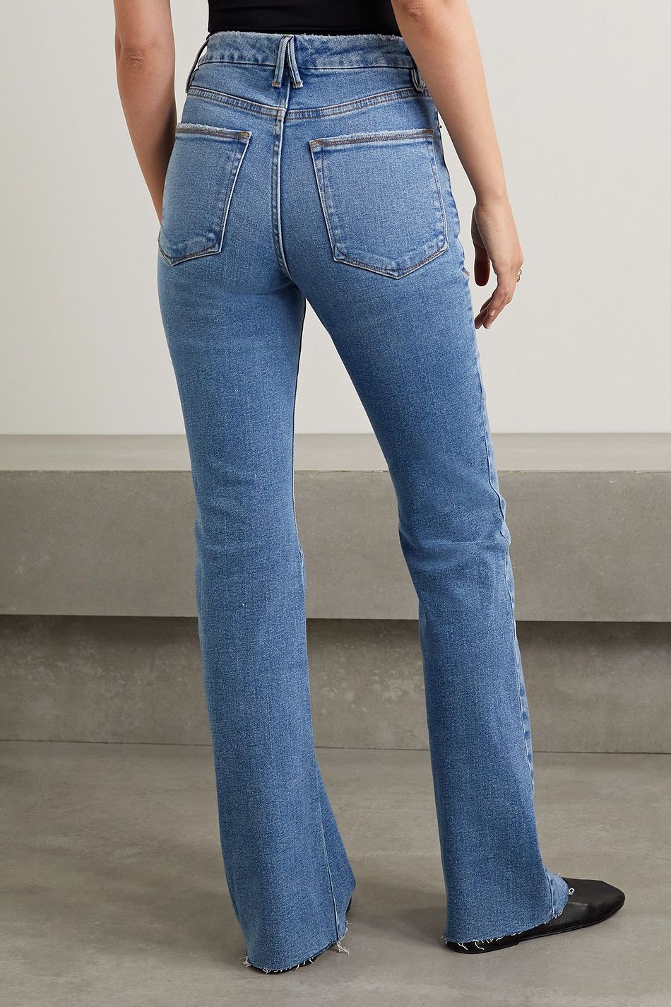 GOOD AMERICAN Good Classic high-rise bootcut jeans | THE OUTNET