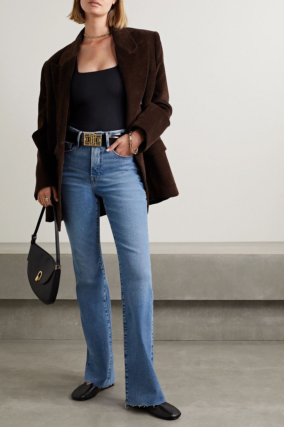GOOD AMERICAN Good Classic high-rise bootcut jeans | THE OUTNET