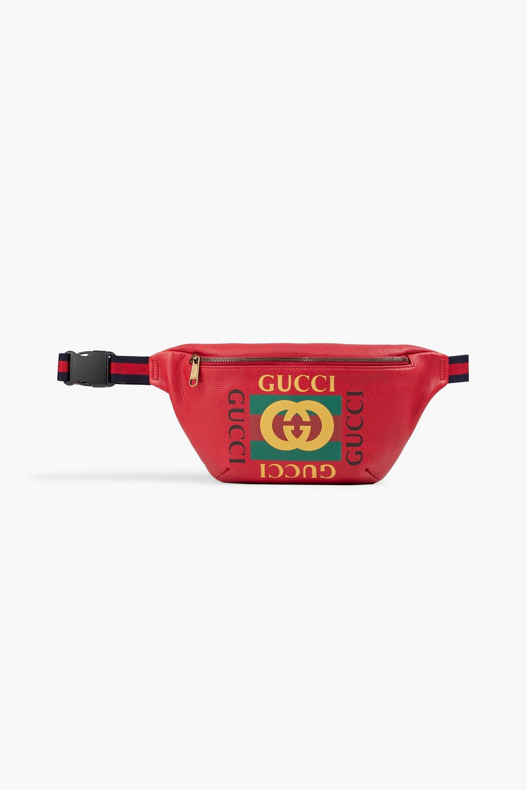 Gucci Printed Pebbled Leather Belt Bag The Outnet