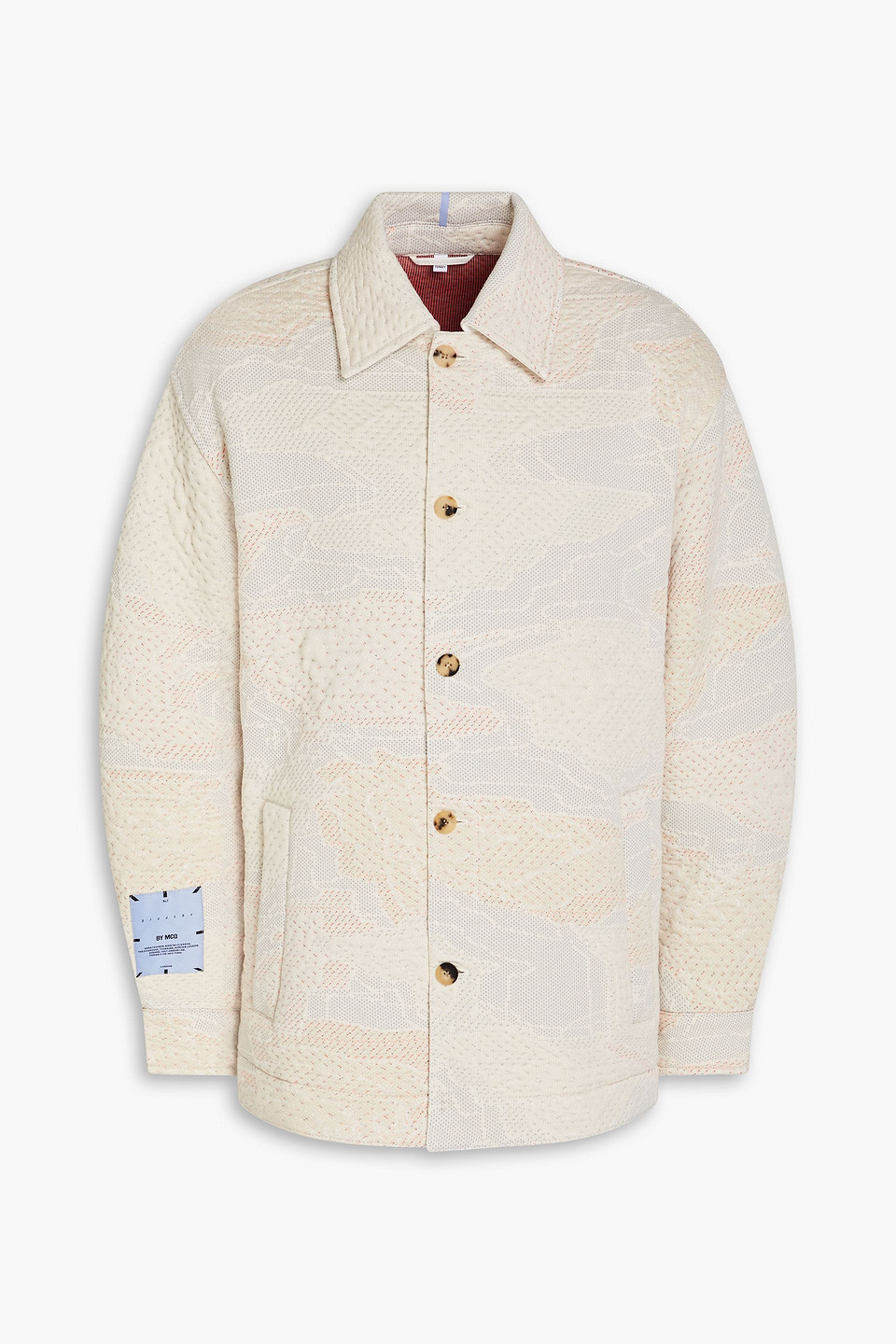 Mcq By Alexander Mcqueen Appliquéd Jacquard-knit Overshirt In Cream ...