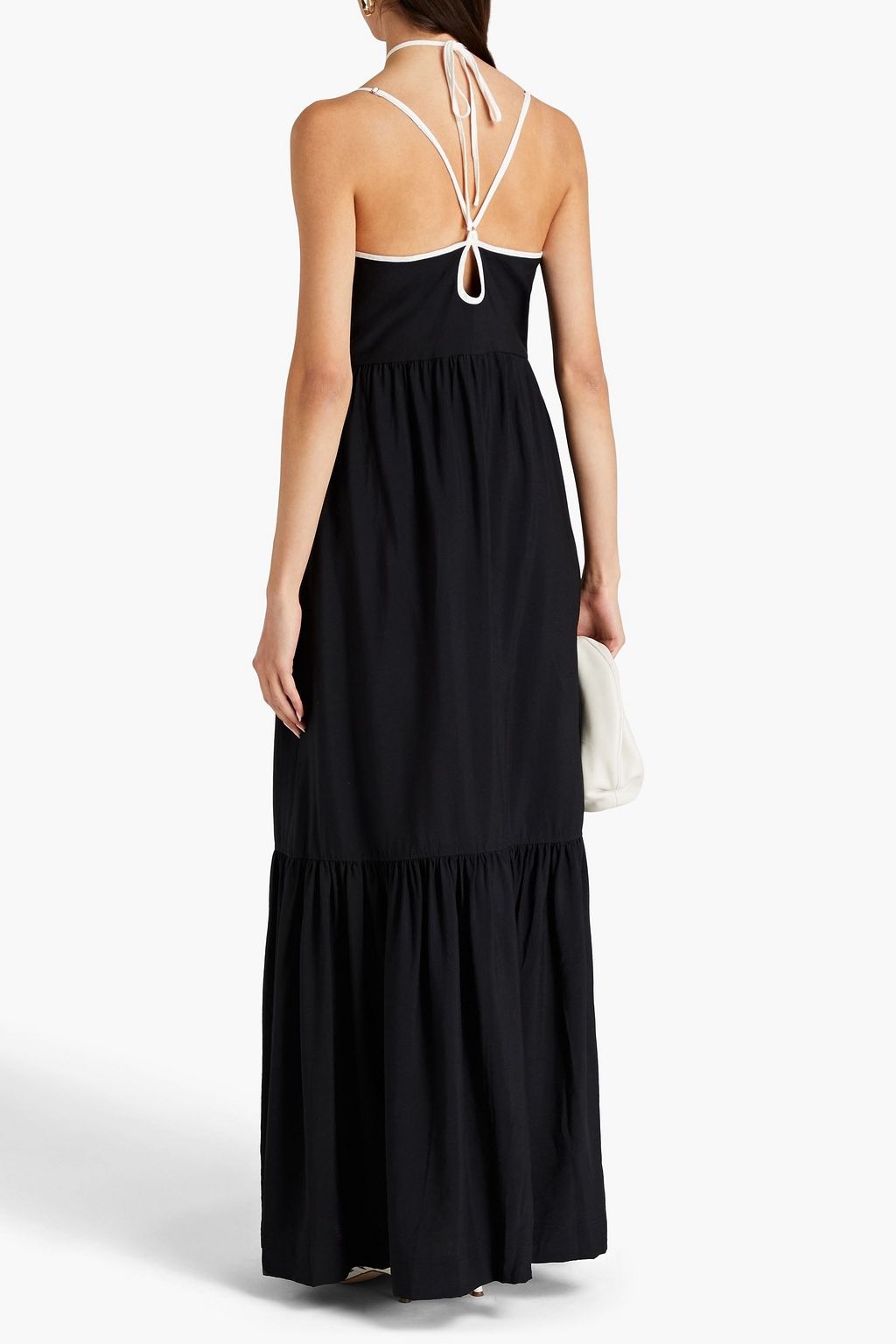 SIMKHAI Kellyann gathered woven maxi dress | THE OUTNET