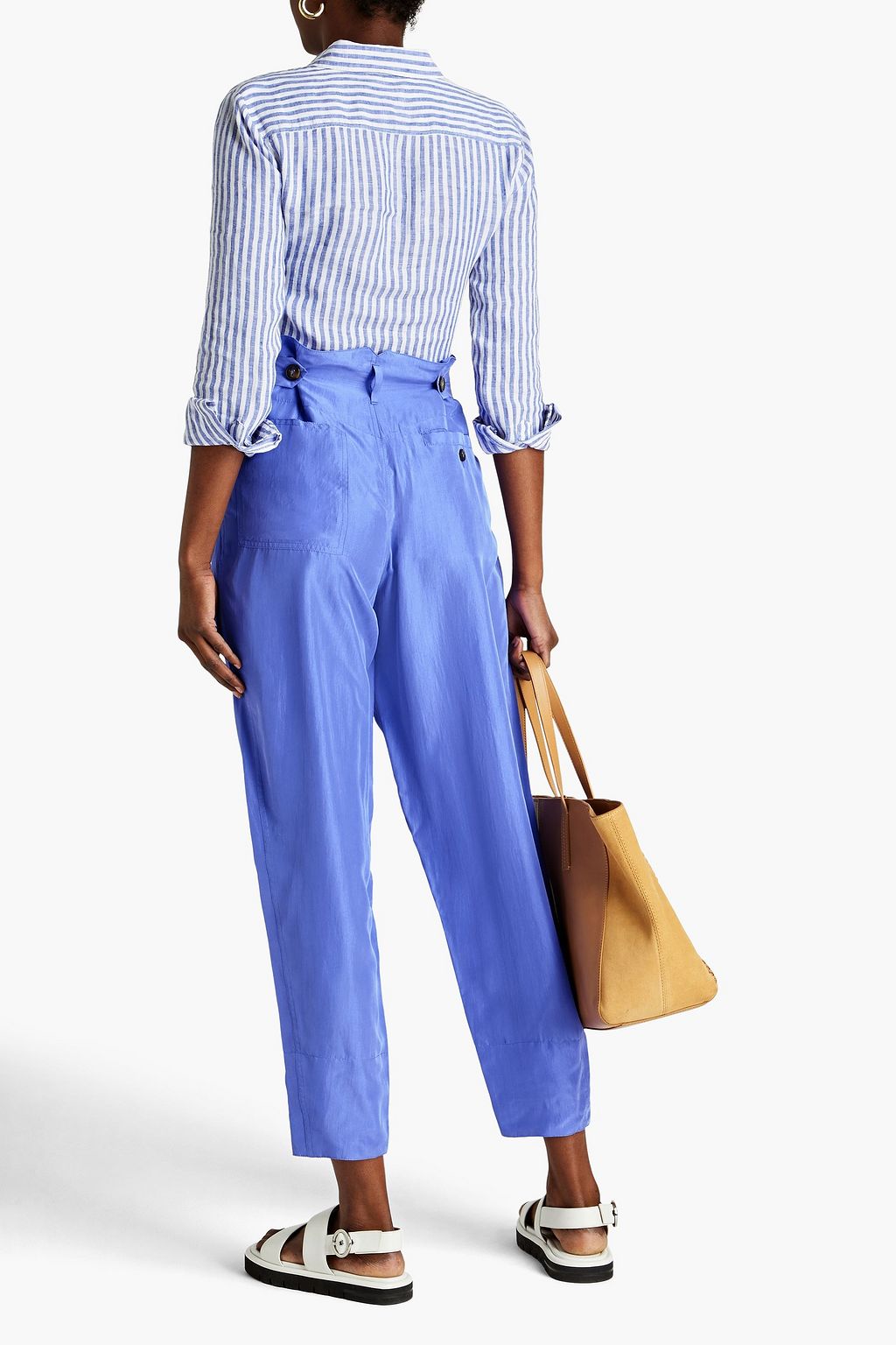 TOD'S Washed-silk tapered pants | THE OUTNET