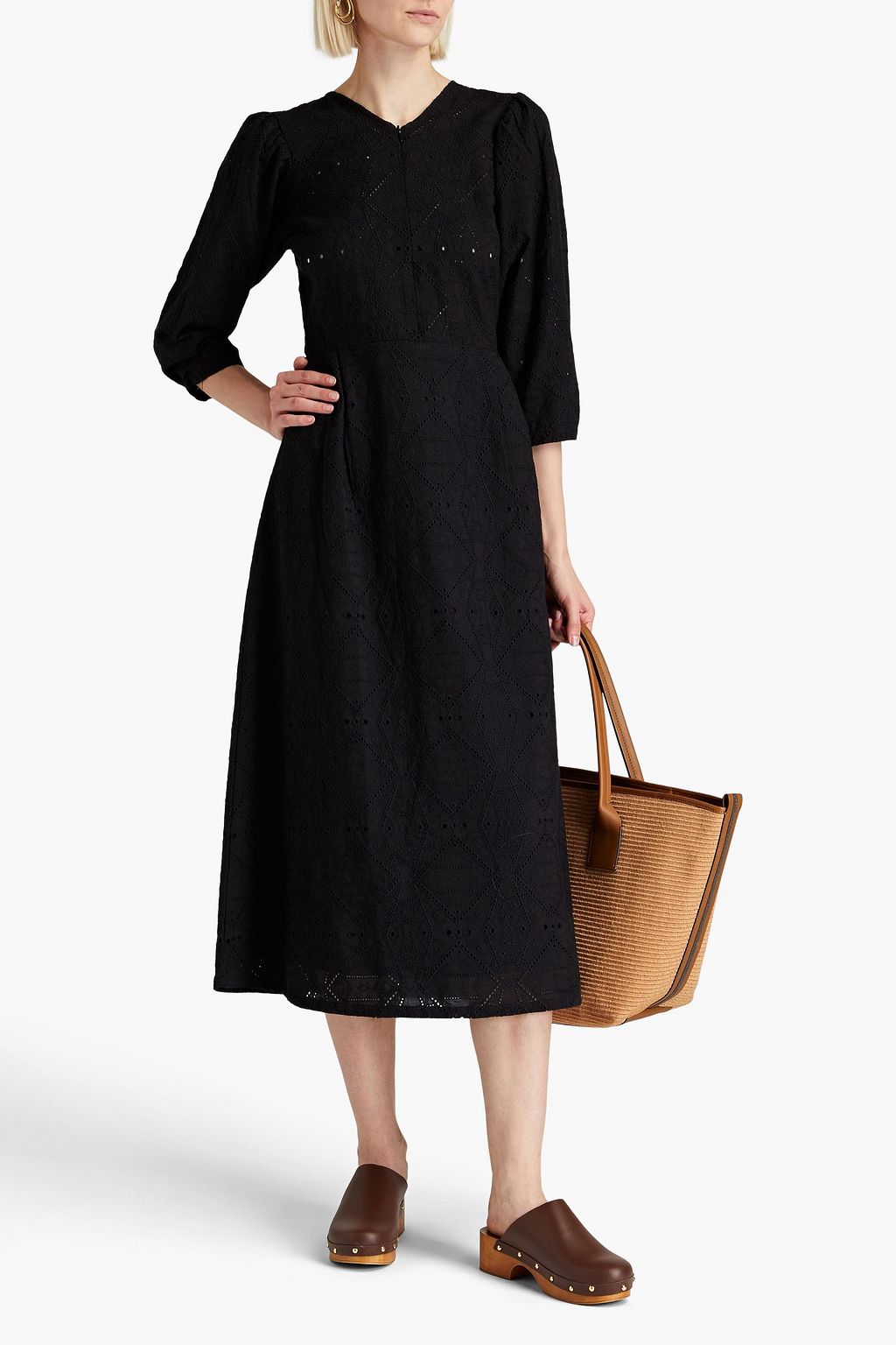 RODEBJER Monami broderie anglaise cotton midi dress | THE OUTNET