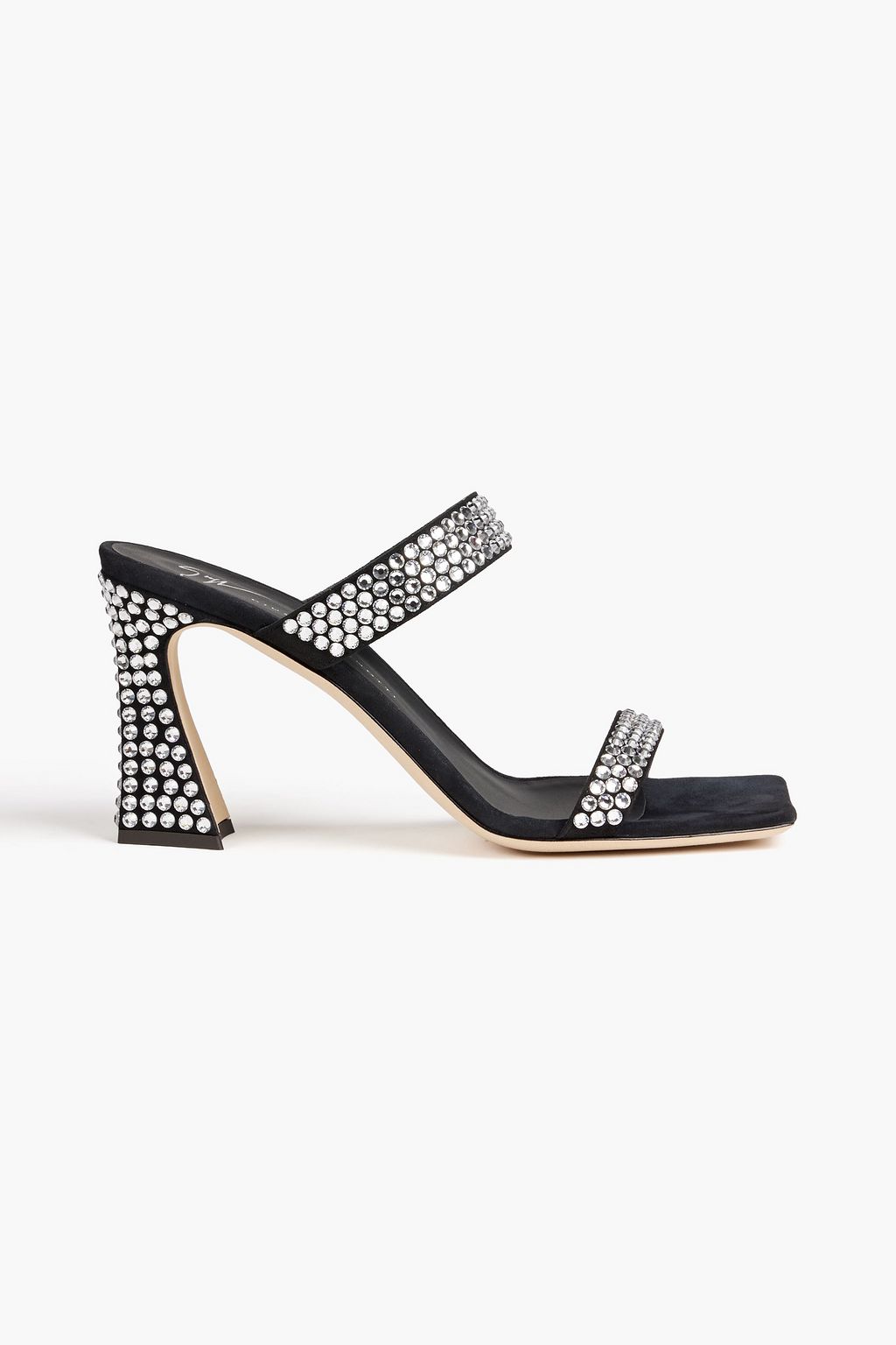 GIUSEPPE ZANOTTI Flaminia crystal-embellished suede mules | THE OUTNET