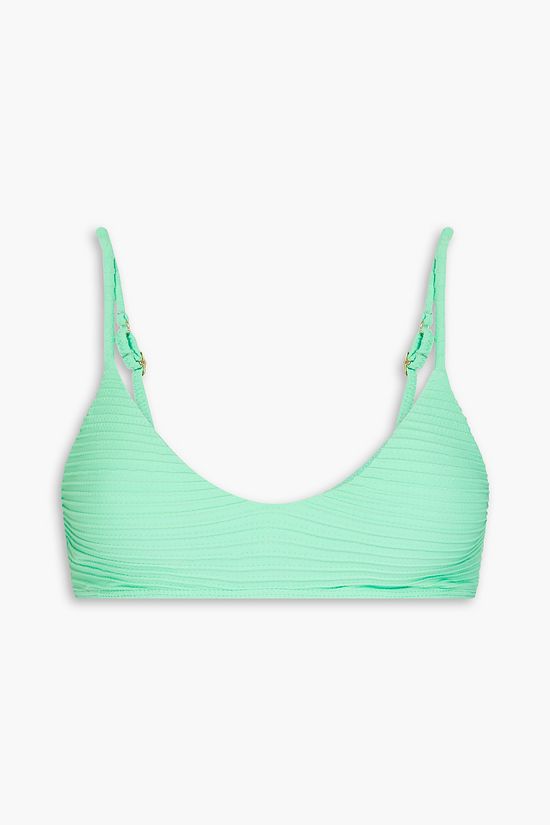 VIX PAULA HERMANNY Dune Luli ribbed bikini top | THE OUTNET