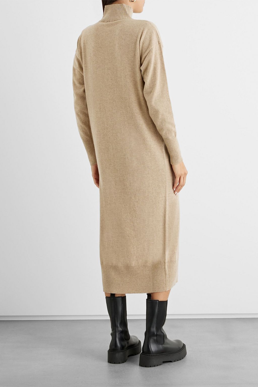 IRIS & INK Scarlett mélange wool turtleneck midi dress | THE OUTNET