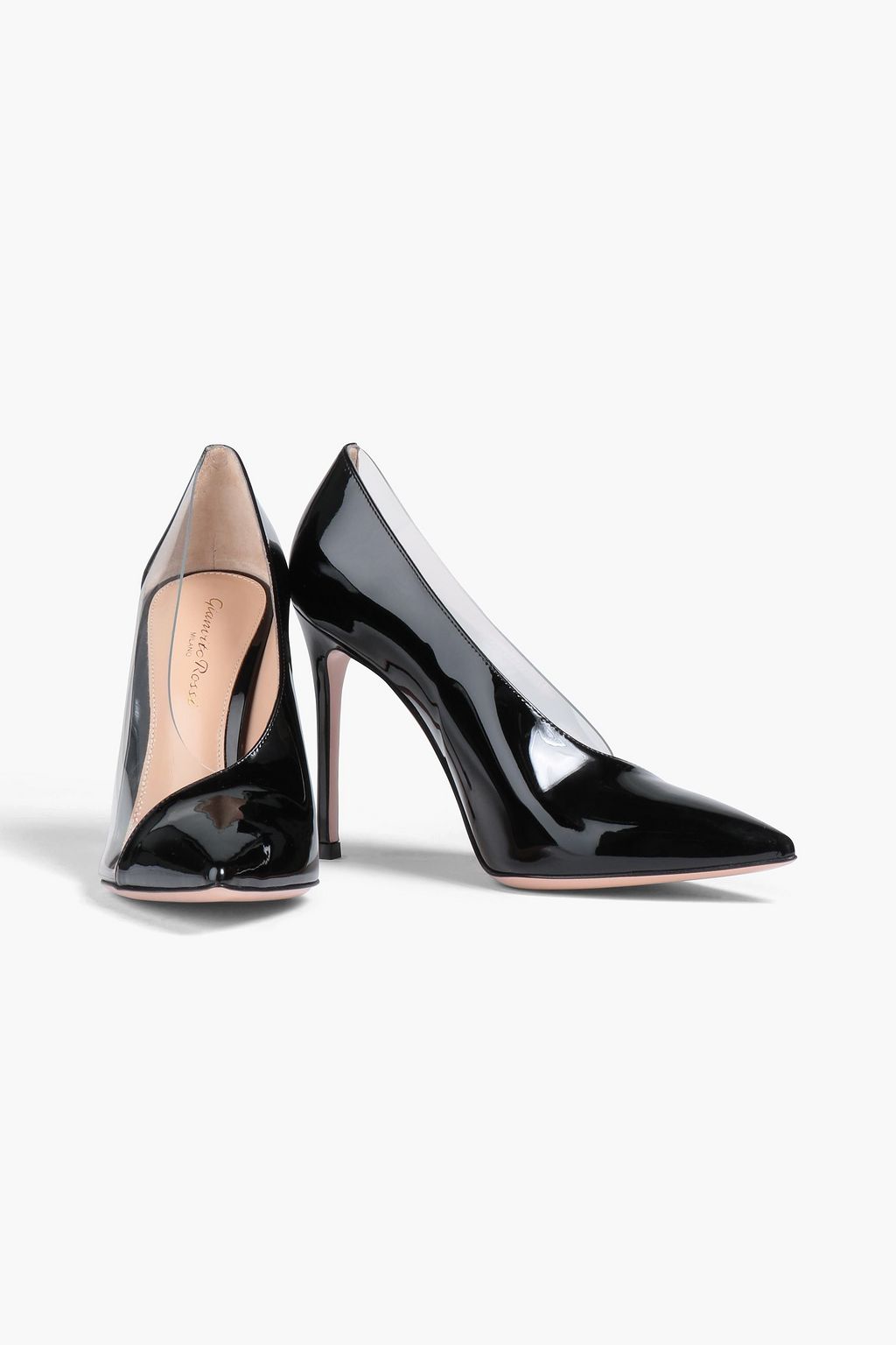 Black Deela patent-leather and PVC pumps | GIANVITO ROSSI | THE OUTNET