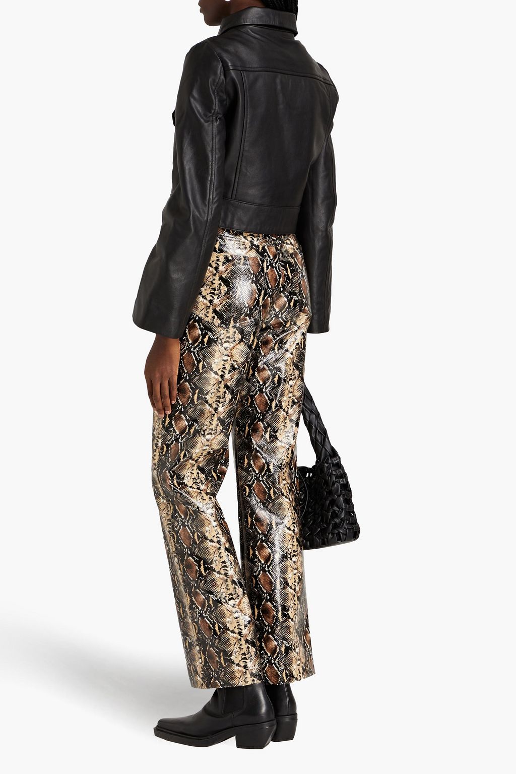 EACH X OTHER Logo-embossed leather jacket | THE OUTNET